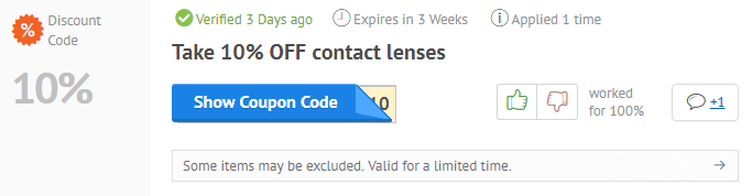 AC Lens Coupon Codes - 20% OFF in April 2024
