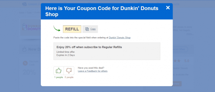 Dunkin' Donuts Shop Promo Code 2021 | $5 OFF Coupon