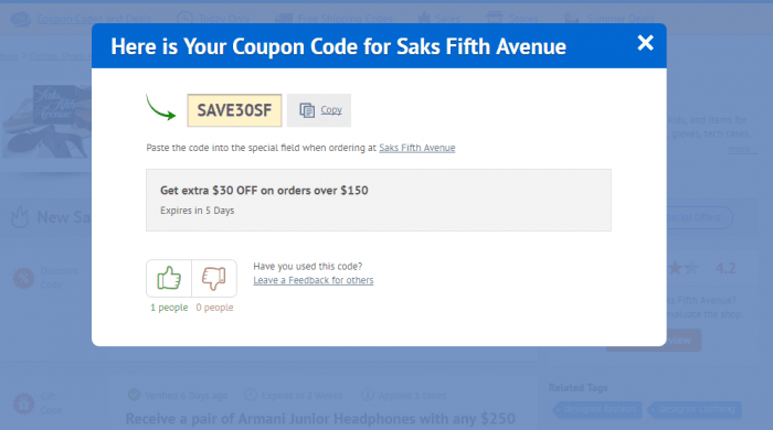 Saks Fifth Avenue Coupon Code 2021 | 50% OFF | DiscountReactor