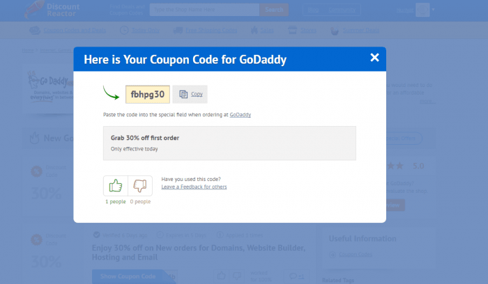 GoDaddy Promo Code 2021 | 50% OFF | DiscountReactor