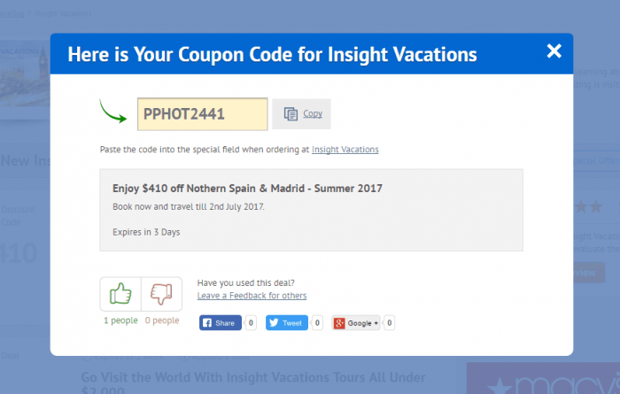 Insight Vacations Promo Codes - $50 OFF in January 2024