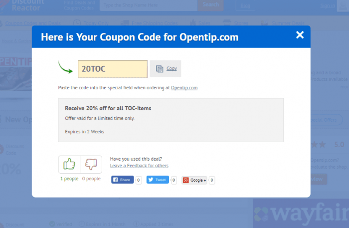 Opentip.com Coupon Code 2021 | 50% OFF | DiscountReactor