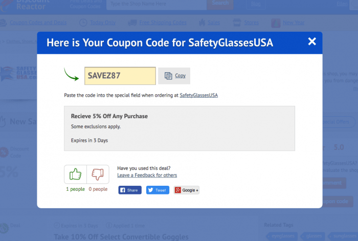 SafetyGlassesUSA Coupon Codes - Up to 25% OFF in April 2024